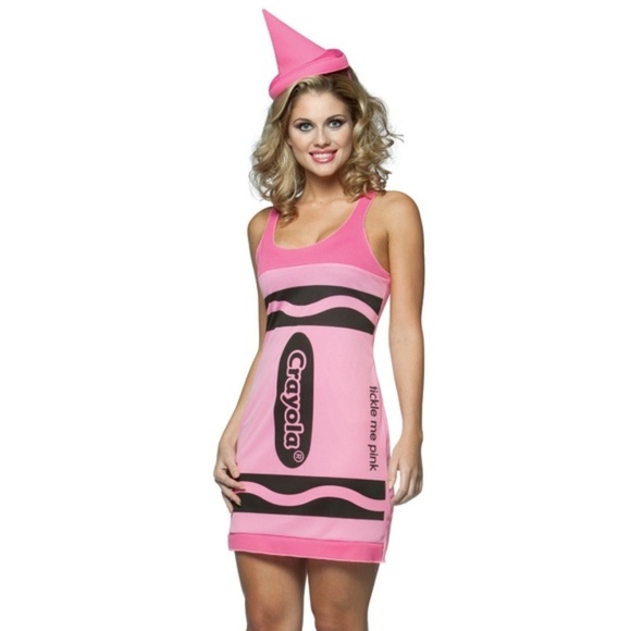 Dresses | Crayola Crayon Costume Tickle Me Pink Small | Poshmark